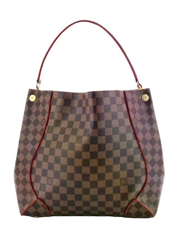 LOUIS VUITTON Caissa Damier Leather Hobo Bag - Red