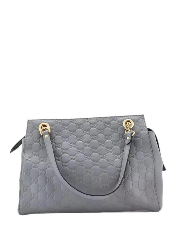 Gucci Soft Signature Shoulder Bag - Grey