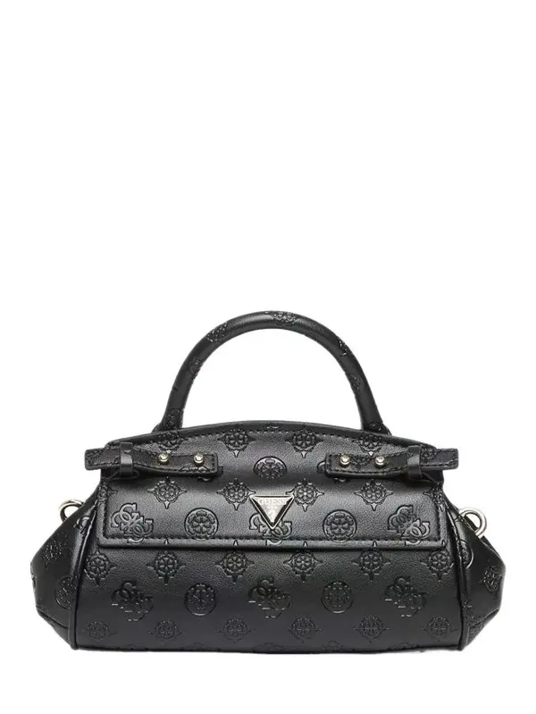 Guess Logo-embossed Top-handle Tote Bag - Black