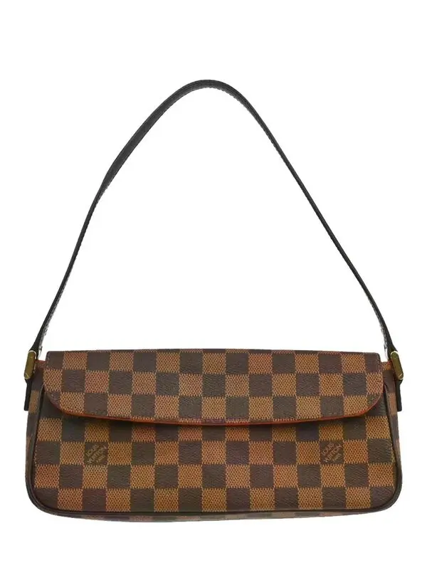 LOUIS VUITTON Damier Ebene Recoleta Shoulder Bag - Brown