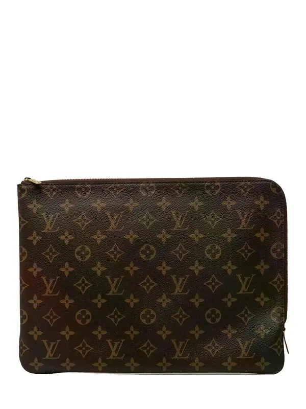 LOUIS VUITTON Monogram Canvas Etui Voyage Mm Clutch - Brown