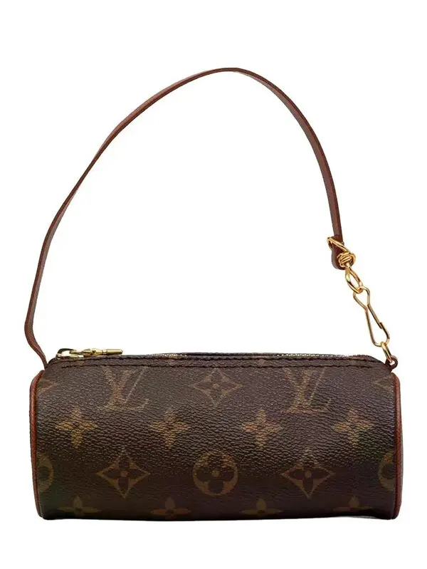 LOUIS VUITTON Monogram Papillon Pochette Handheld Bag - Brown