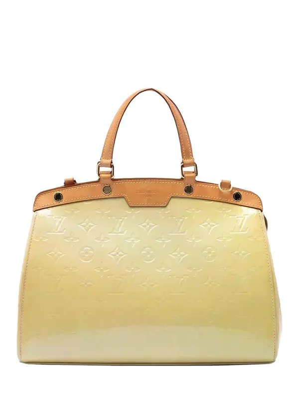 LOUIS VUITTON Monogram Vernis Brea Mm Satchel - Neutrals
