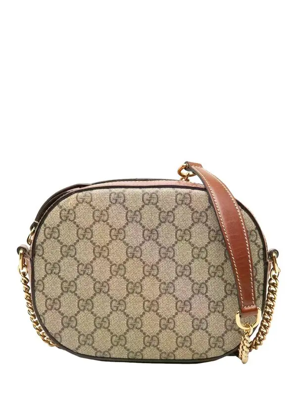 Gucci Mini Gg Supreme Chain Crossbody Bag - Neutrals