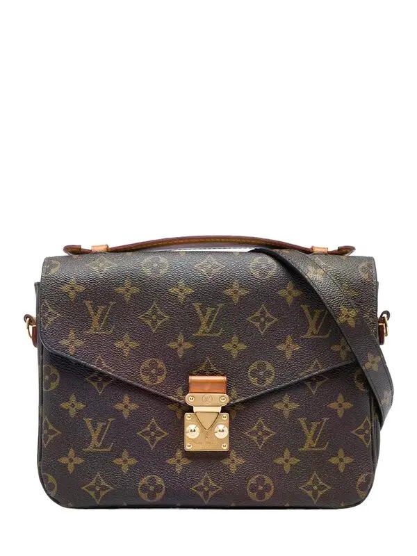 LOUIS VUITTON Monogram Pochette Metis Satchel - Brown