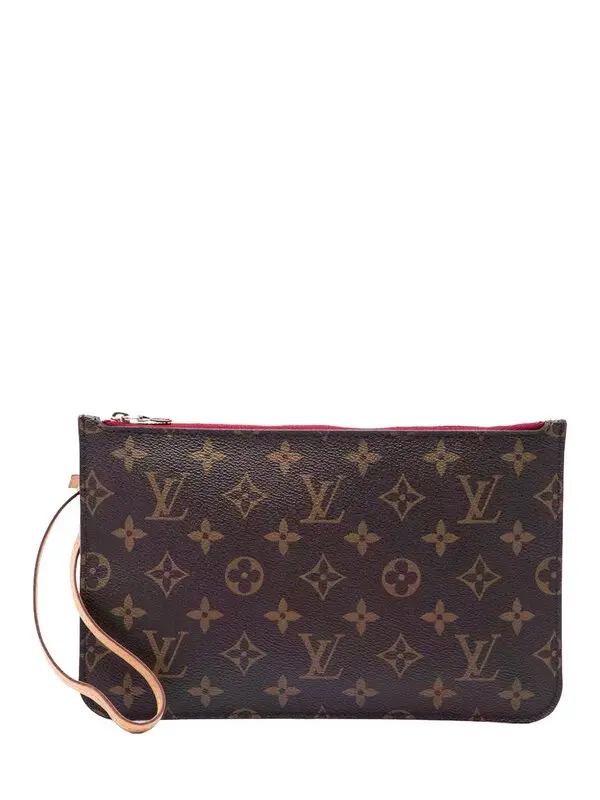 LOUIS VUITTON Monogram Canvas Neverfull Mm Pouch - Brown