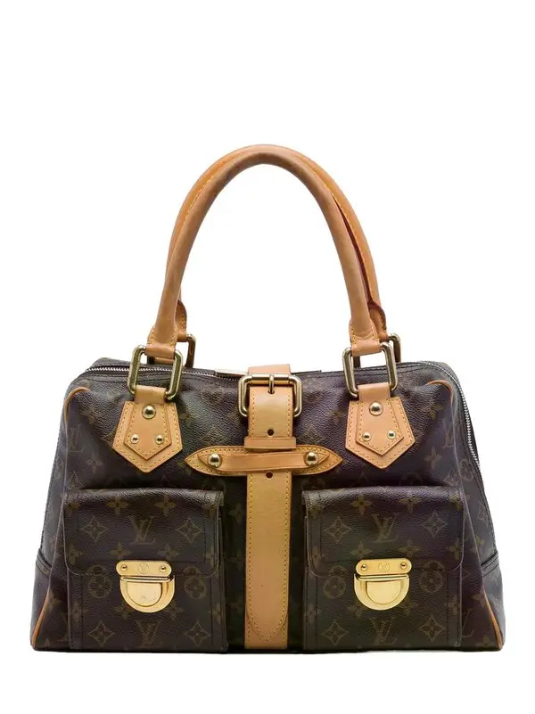 LOUIS VUITTON Monogram Manhattan Gm Handbag - Brown