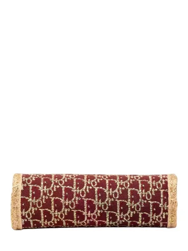 Dior Trotter Canvas Kiss Lock Coin Pouch - Red