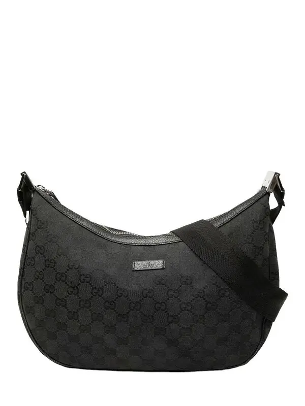 Gucci Gg Canvas Crossbody Bag - Black