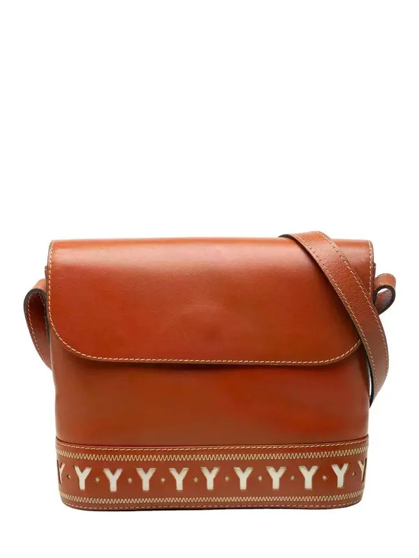 Saint Laurent Calfskin Y Cut Out Shoulder Bag - Brown