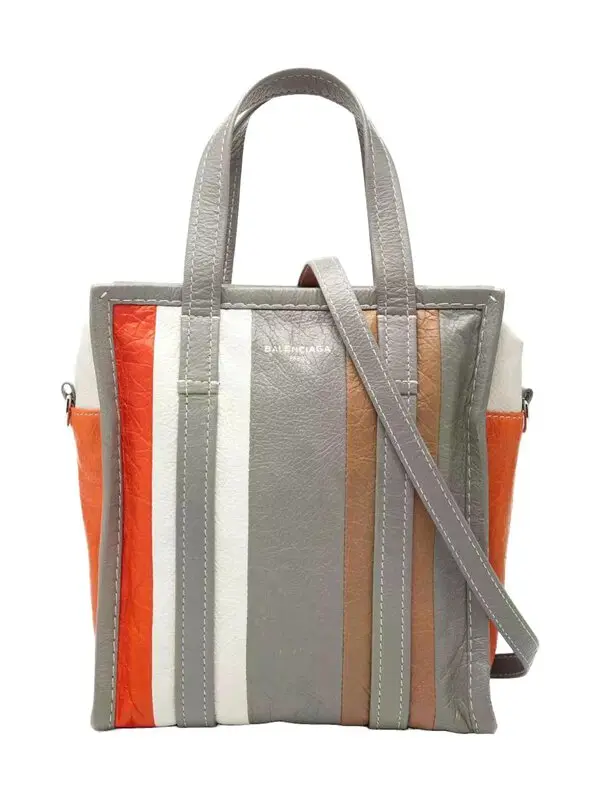 Balenciaga 2017 Lambskin Bazar Shopper Xs Satchel - Grey