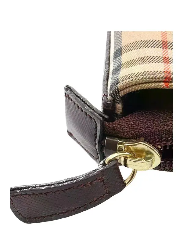 Burberry Haymarket Check Canvas Handbag - Neutrals