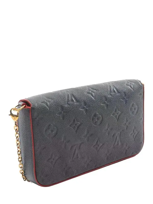 LOUIS VUITTON Monogram Empreinte Pochette Felicie Crossbody Bag - Blue