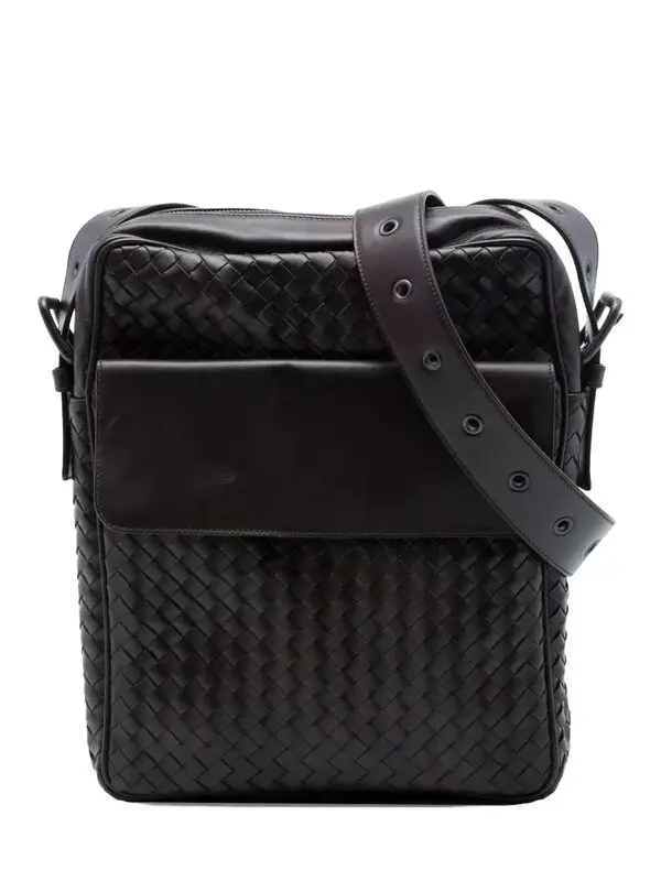 Bottega Veneta Woven Nappa Leather Crossbody Bag - Brown