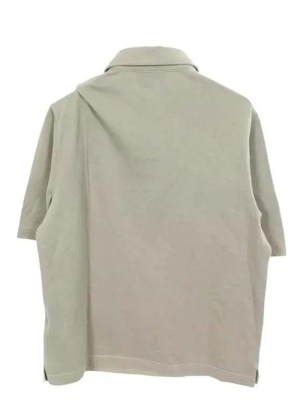 Hermès 2010s Leather-trim Polo Shirt - Green
