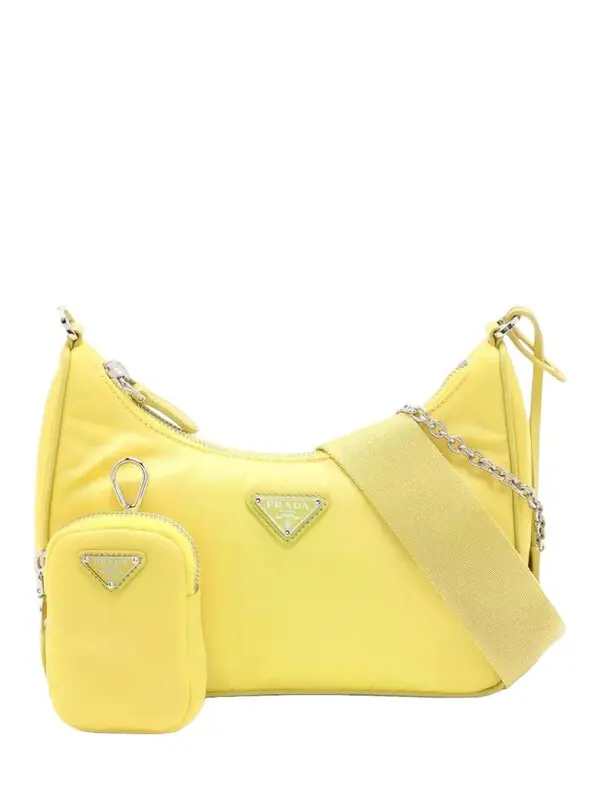 Prada Mini Tessuto Re-edition 2005 Satchel - Yellow