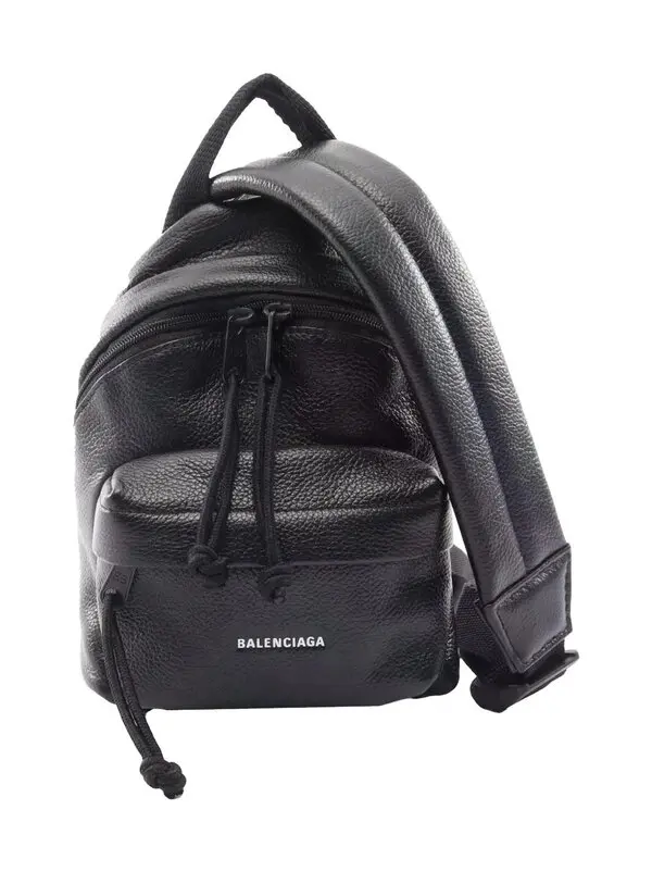 Balenciaga Mini Leather Explorer Backpack - Black