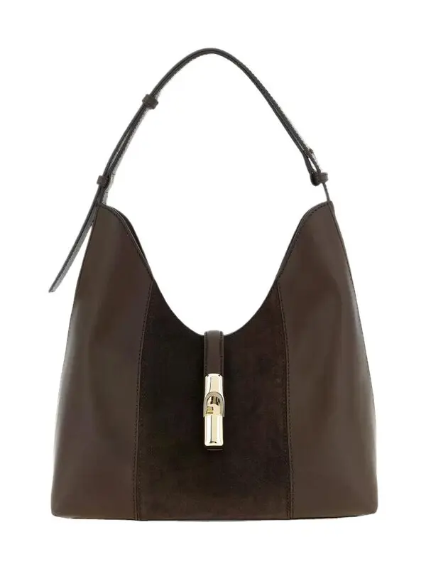 Furla Goccia Leather Shoulder Bag - Brown