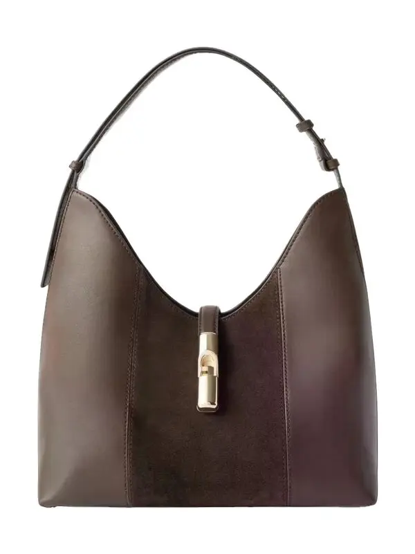 Furla Goccia Leather Shoulder Bag - Brown