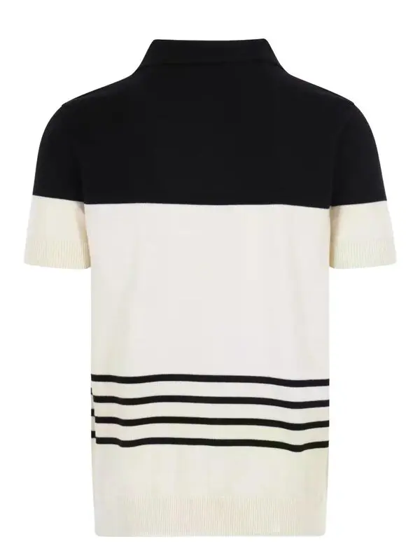 Valentino Garavani Vlogo Signature Striped Polo Shirt - Neutrals