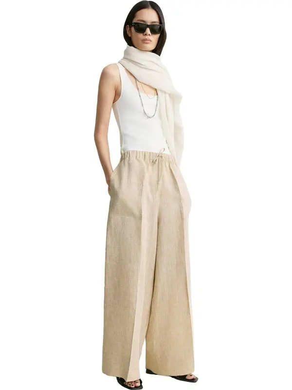 TOTEME Wide Summer Trouser - Beige