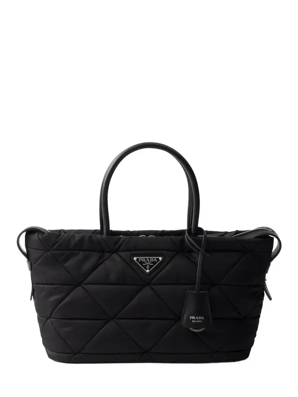 Prada Medium Padded Re-nylon Tote Bag - Black