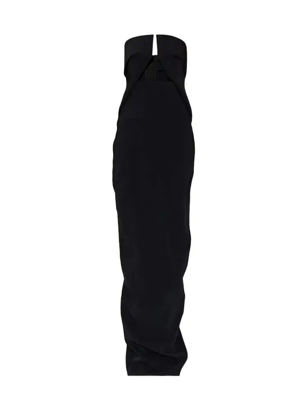 Rick Owens Strapless Cutout Maxi Dress - Black