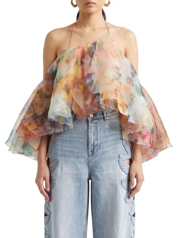 Zimmermann Luna Fanned Top - Multicolor