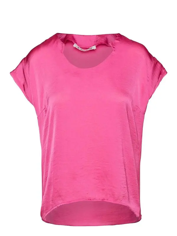 CONQUISTA Fuchsia Cap Sleeve Top - Pink