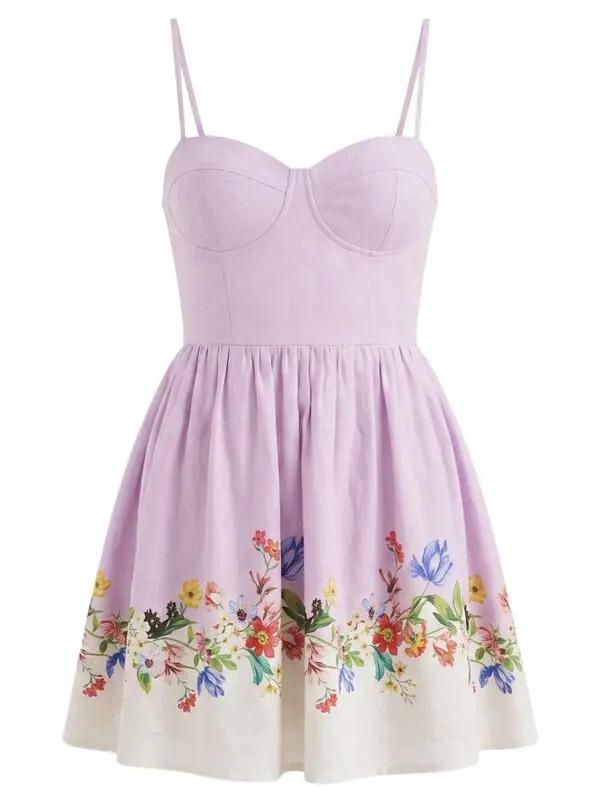 Yumi Kim Alyssa Linen Mini Dress - Purple