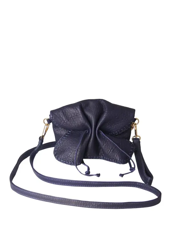 Carlos Falchi Mini Butterfly Lambskin Bag - Blue