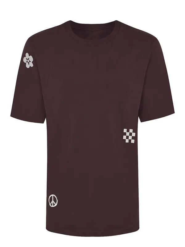 INGMARSON Embroidered Organic Cotton T-shirt - Red