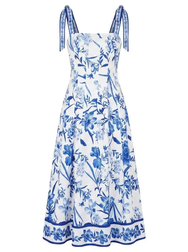 Yumi Kim Anya Floral Print Midi Dress - Blue