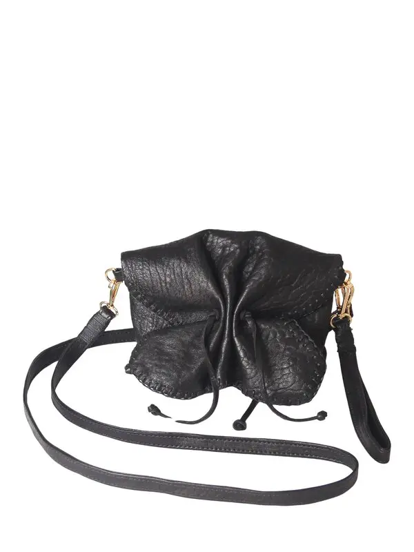 Carlos Falchi Mini Lambskin Butterfly Bag - Black