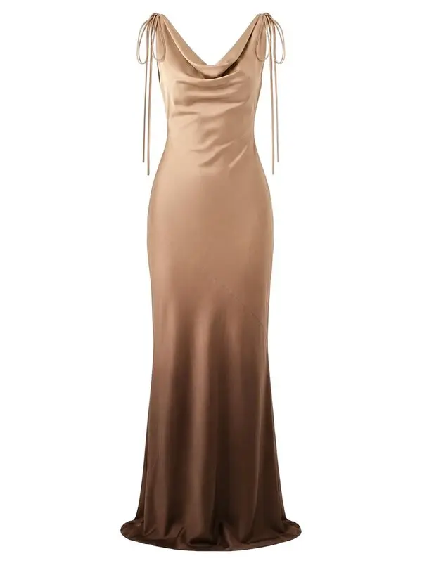 LOLAM Beatrice Ombré Sunset Gown - Gold