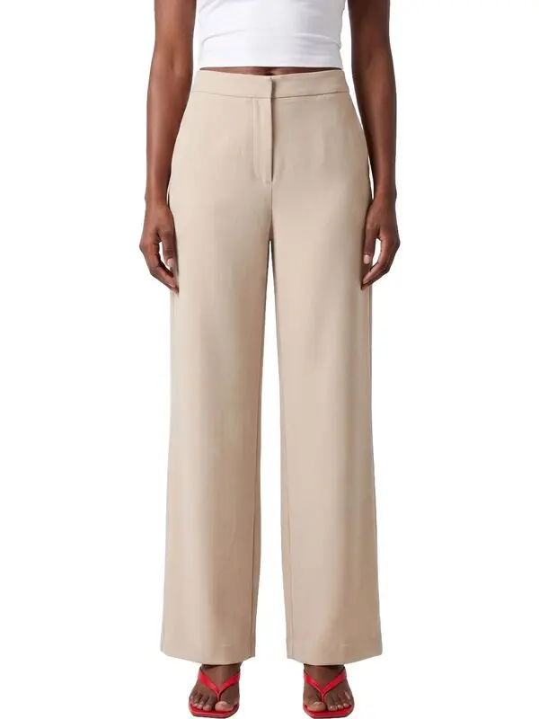 PAROSH P.a.r.o.s.h. Mid-rise Cady Straight-leg Trousers - Beige