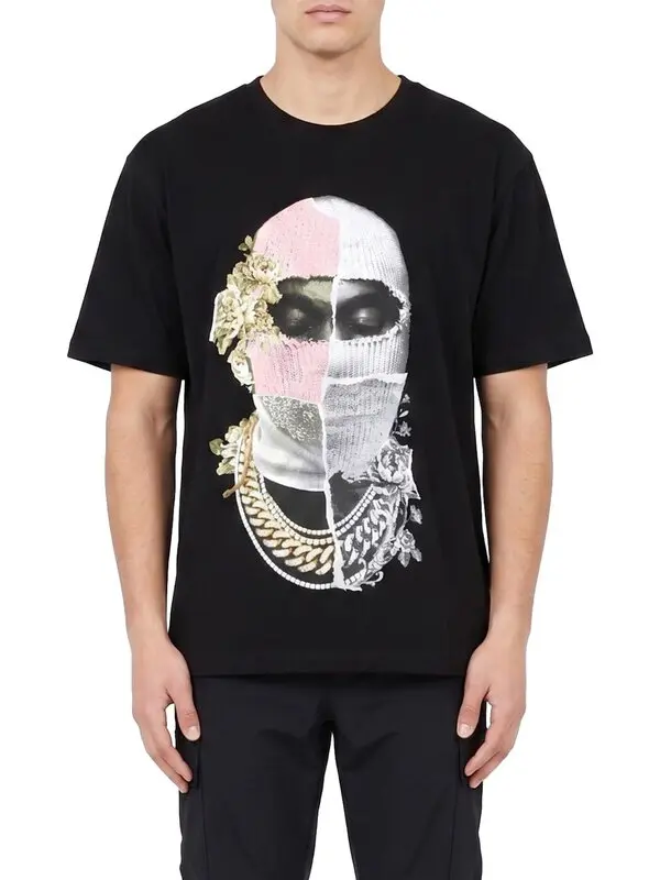 IH NOM UH NIT Printed Cotton T-shirt - Black