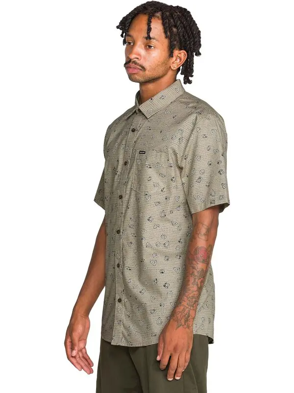 Volcom Scaler Stone Short Sleeve Shirt - Light Khaki
