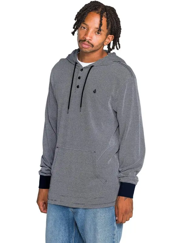 Volcom Rowan Thermal Long Sleeve Pullover - Midnight