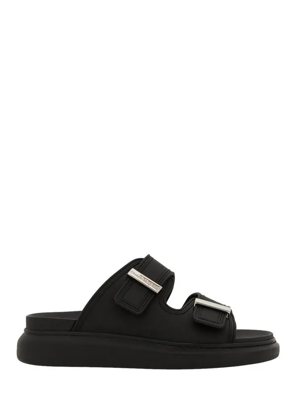 Alexander McQueen Buckled Flat Sandals - Black