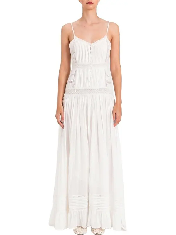 TWINSET Long Cotton Dress - White