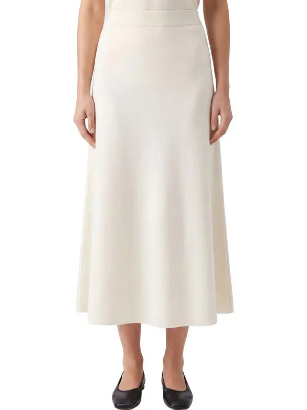 PAROSH P.a.r.o.s.h. High-waisted Silk Midi Pencil Skirt - Beige