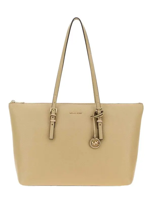 Michael Kors Leather Tote Bag - Kaki