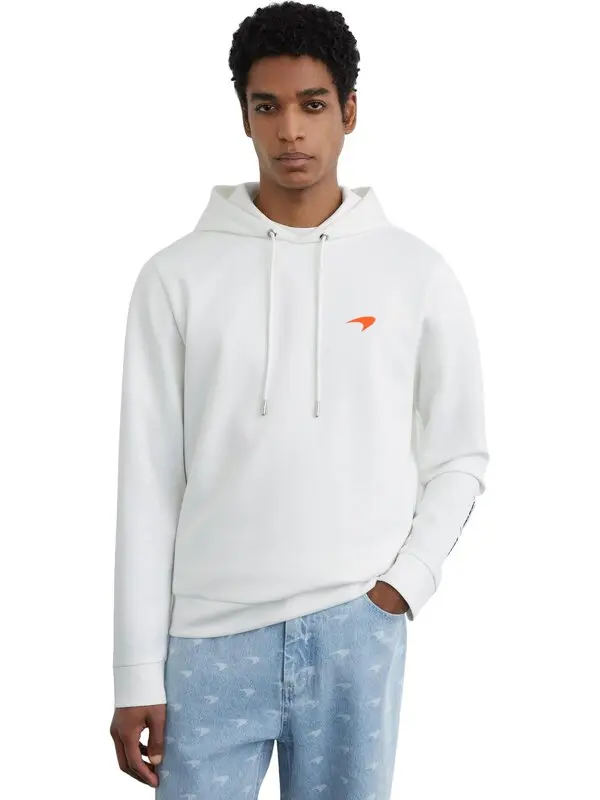 REISS X Mclaren Racing Interlock Speedmark Hoodie - White