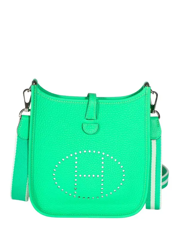Hermès Clemence Evelyne Tpm Bag With Silver-tone Hardware - Green