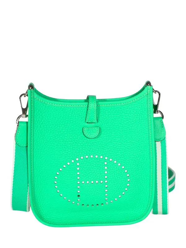 Hermès Clemence Evelyne Tpm Bag With Silver-tone Hardware - Green