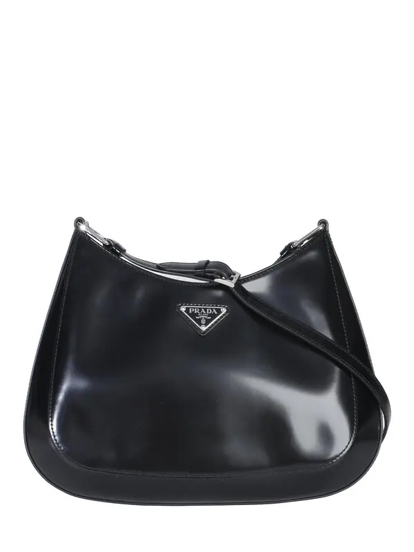 Prada Spazzolato Cleo Shoulder Bag - Black