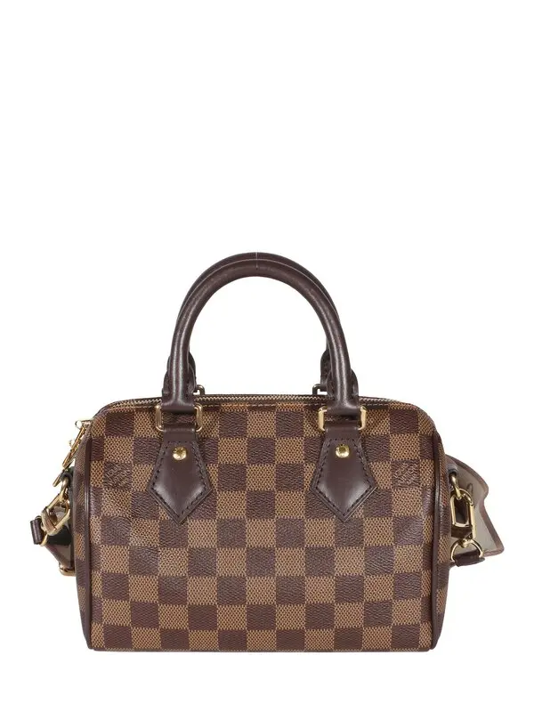 LOUIS VUITTON Damier Ebene Canvas Speedy Bandouliere 20 - Brown