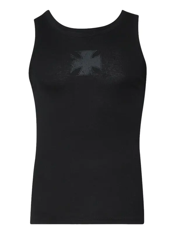 Vetements Biker Cross Tank Top - Black