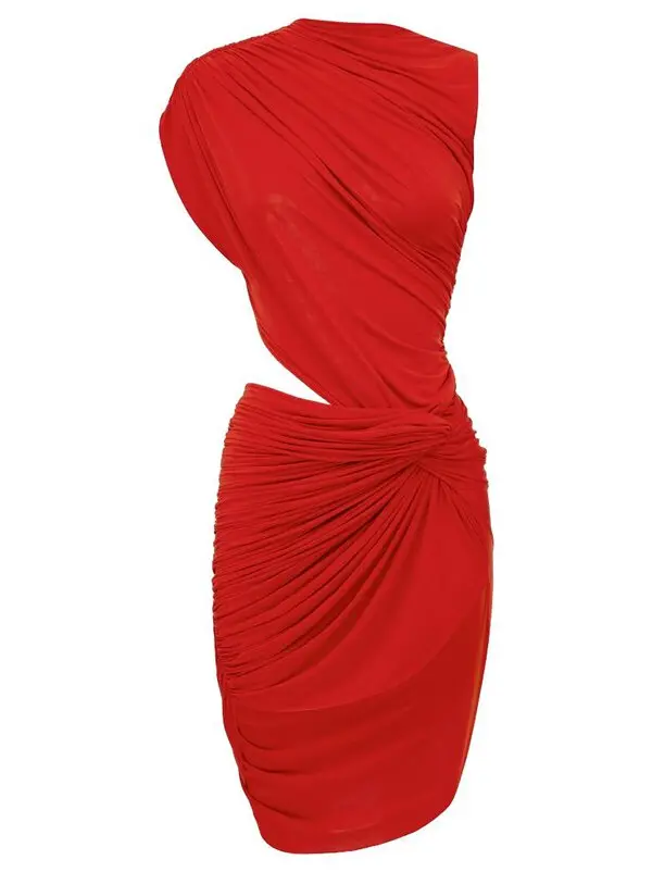 Alex Perry Sleeveless Twist Mini Dress - Red